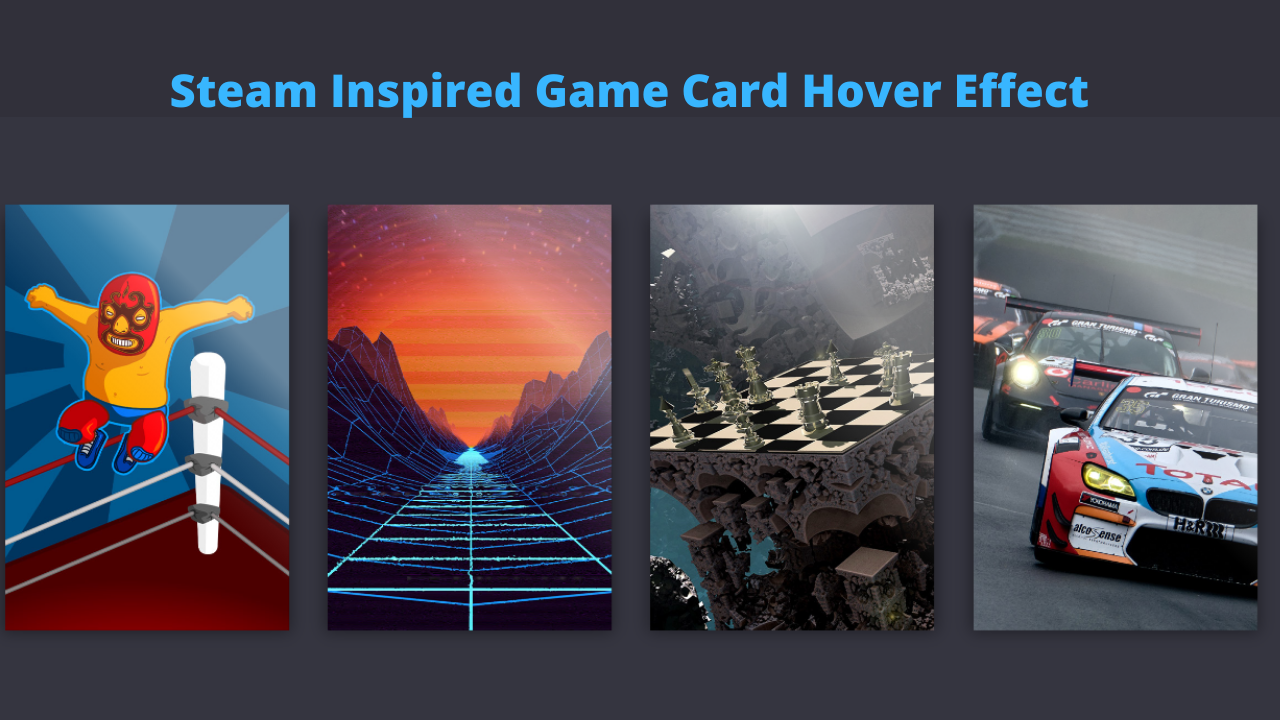 Steam Inspired Game Card Hover Effect Card Hover Effect Html Css Codewithrandom